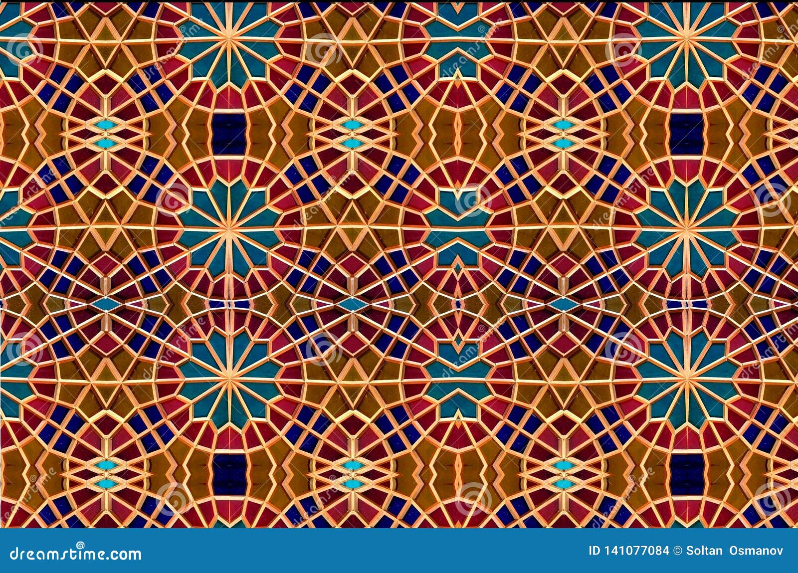 Oriental Mosaic with Colorful Glass. Stock Photo - Image of arabian ...