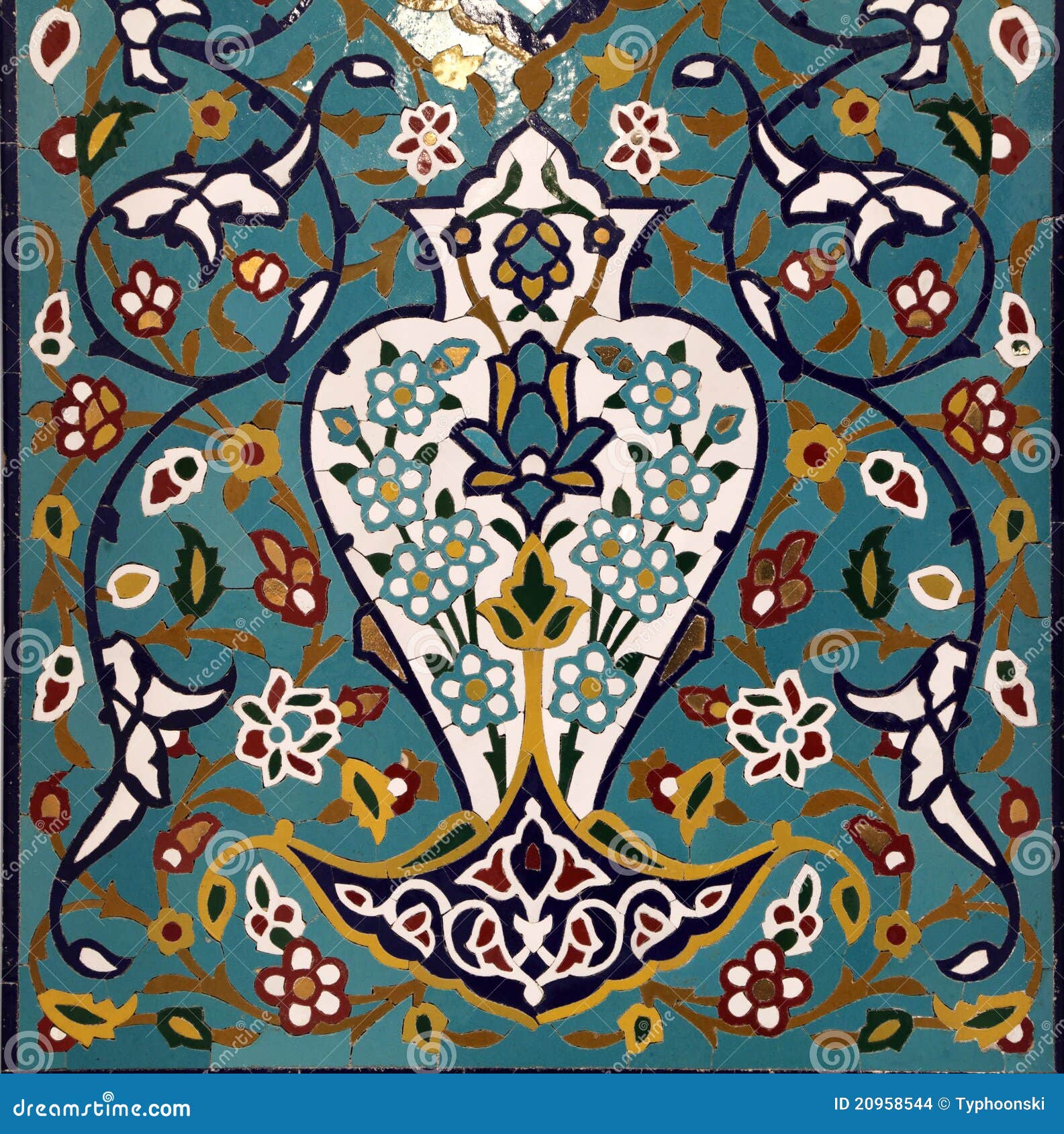 Oriental mosaic decoration stock photo. Image of oriental - 20958544