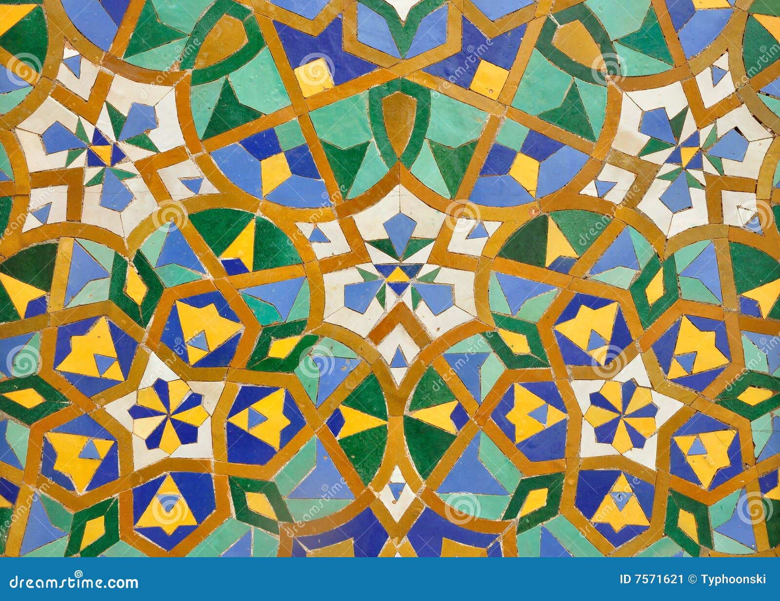 Oriental mosaic decoration stock image. Image of tesselation - 7571621