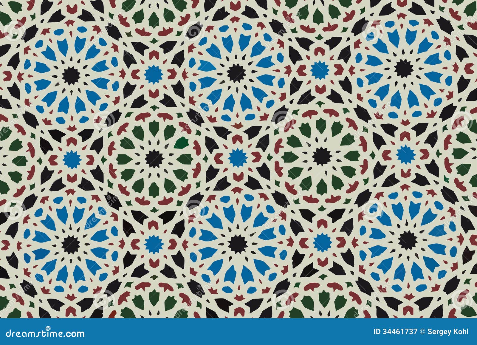 Oriental Ornament. Arab Mosaic Stock Image - Image of flower, color ...
