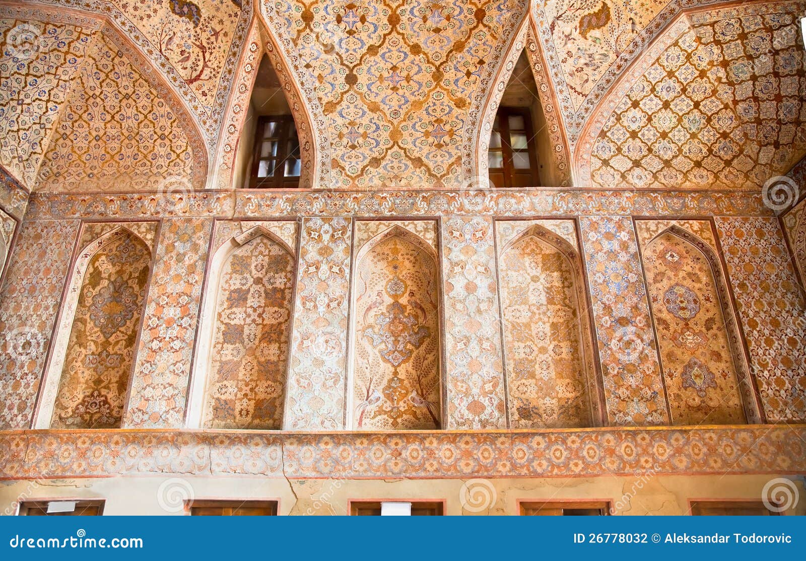 Inside The Ali Qapu Palace In Isfahan, Iran Royalty-Free Stock Photo ...