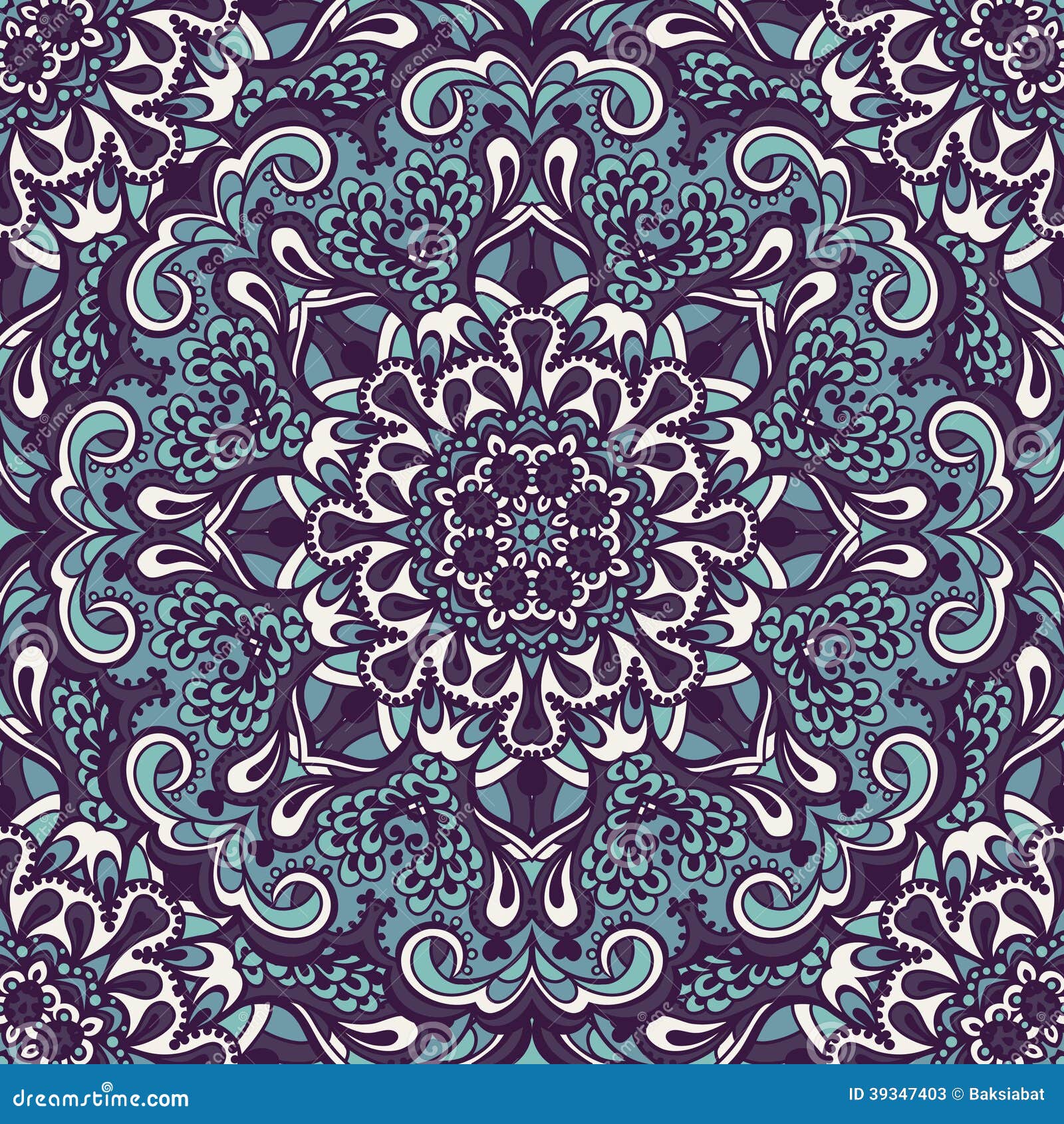 Ornate Seamless Pattern, Wallpaper Background Royalty-Free Stock Photo ...