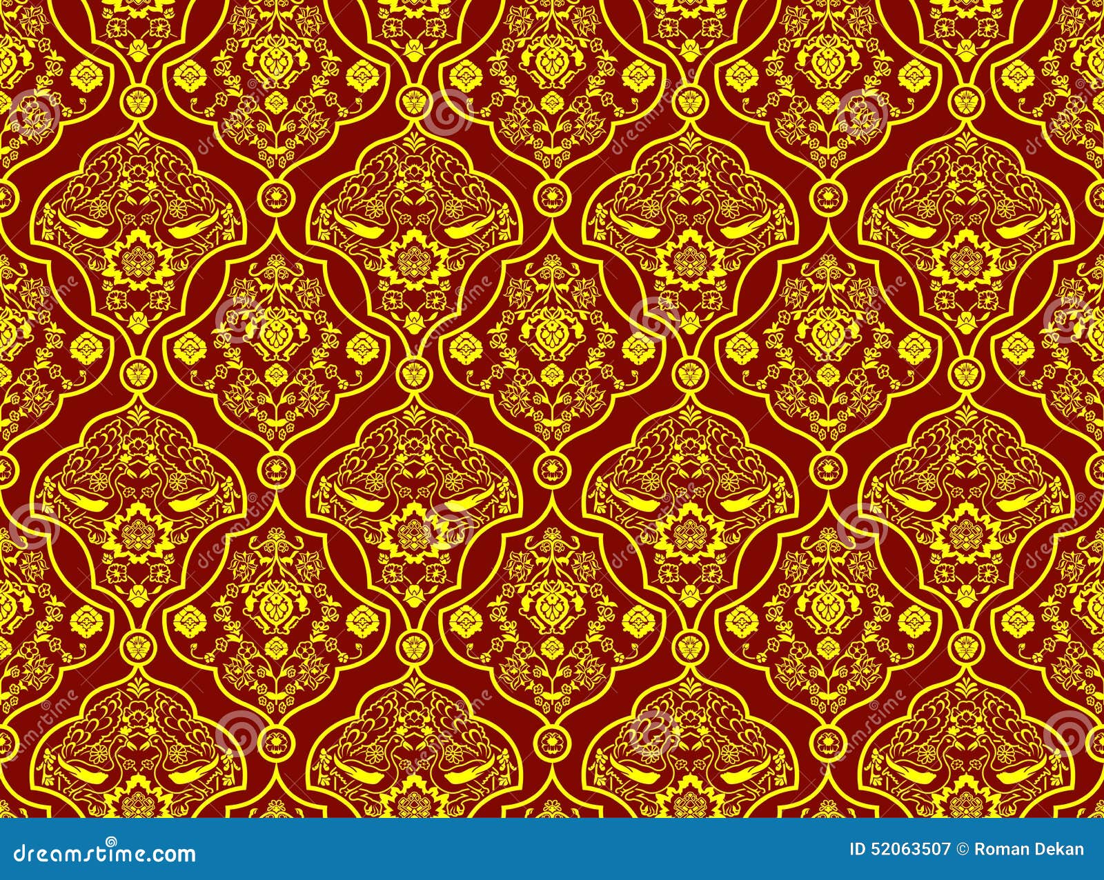 Oriental Pattern stock vector. Illustration of ornate - 52063507