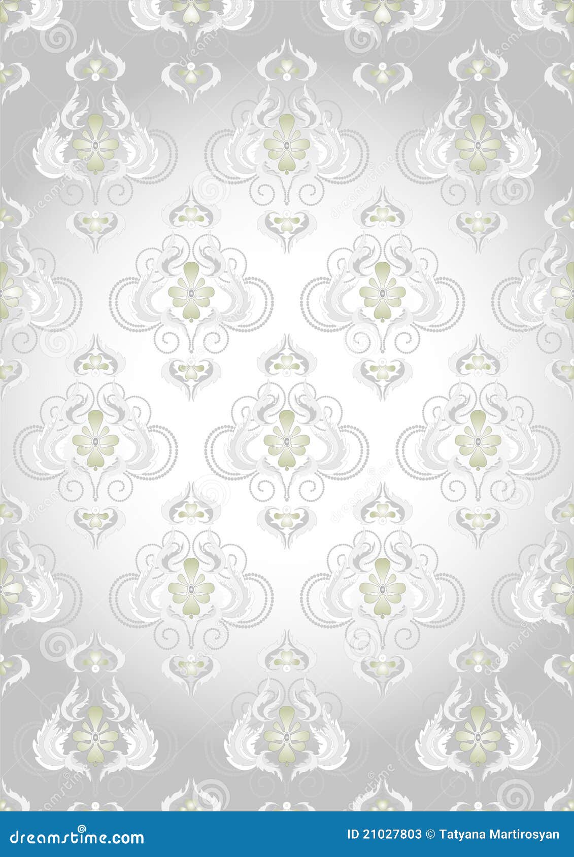 Oriental Pattern on a Silver Background. Wallpaper Stock Vector ...