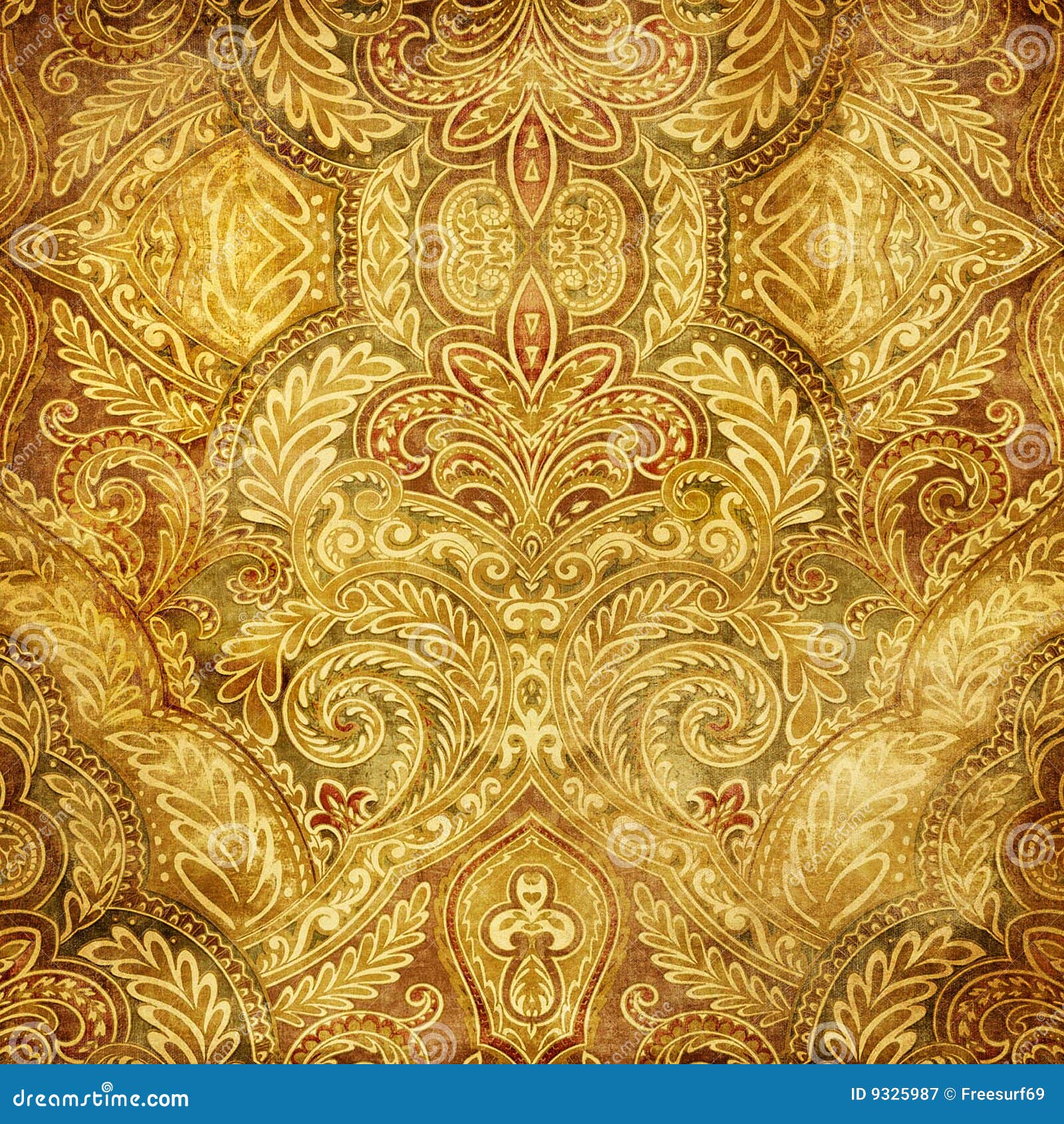 Oriental patterns stock illustration. Illustration of golden - 9325987