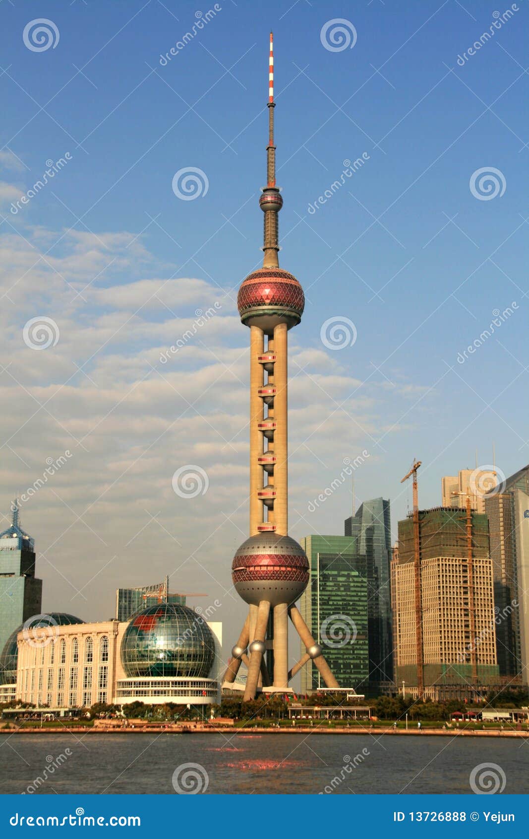 The Oriental Pearl Tower in Shanghai Stock Photo - Image of building ...