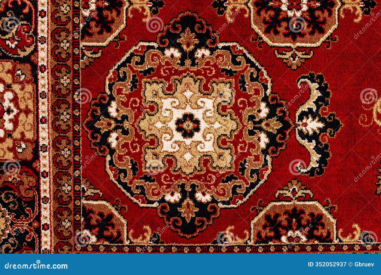 Oriental Persian Carpet Texture Background With East Patterns. Royalty ...