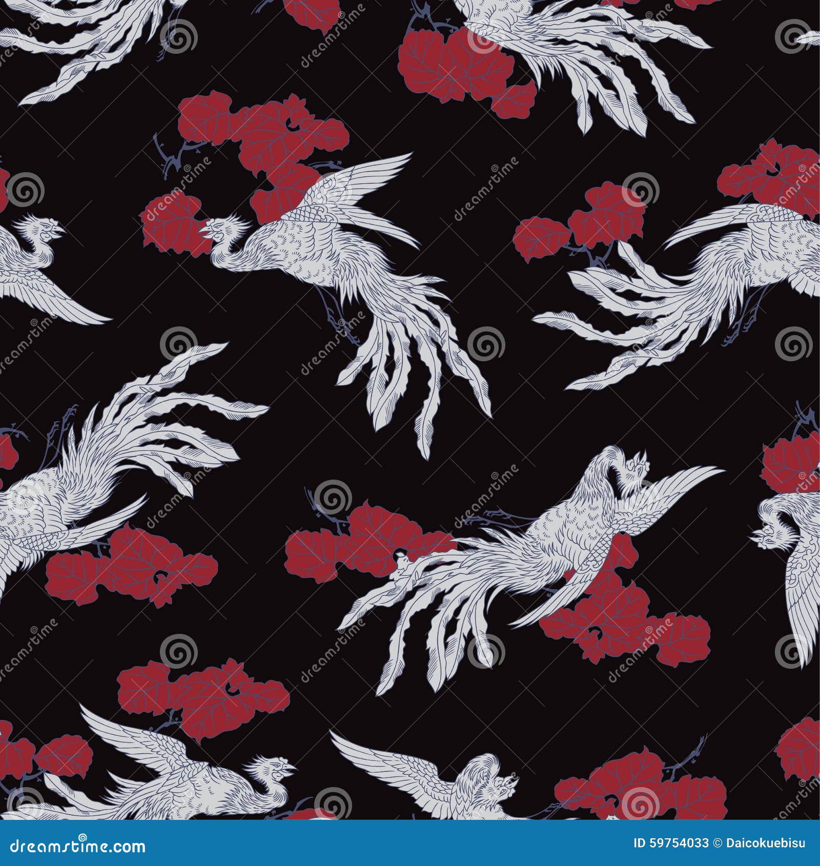 Oriental phoenix pattern stock illustration. Illustration of elegant ...