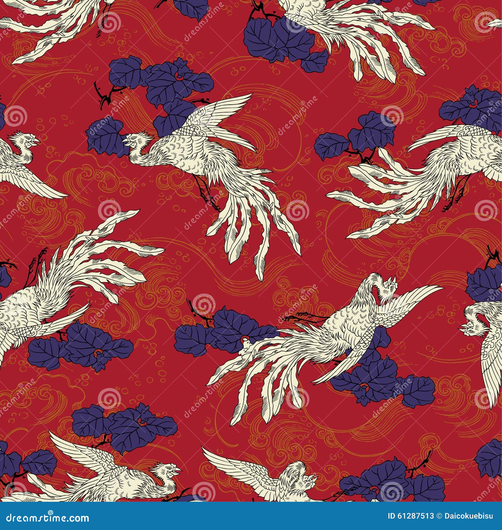 Oriental phoenix pattern stock illustration. Illustration of fight ...