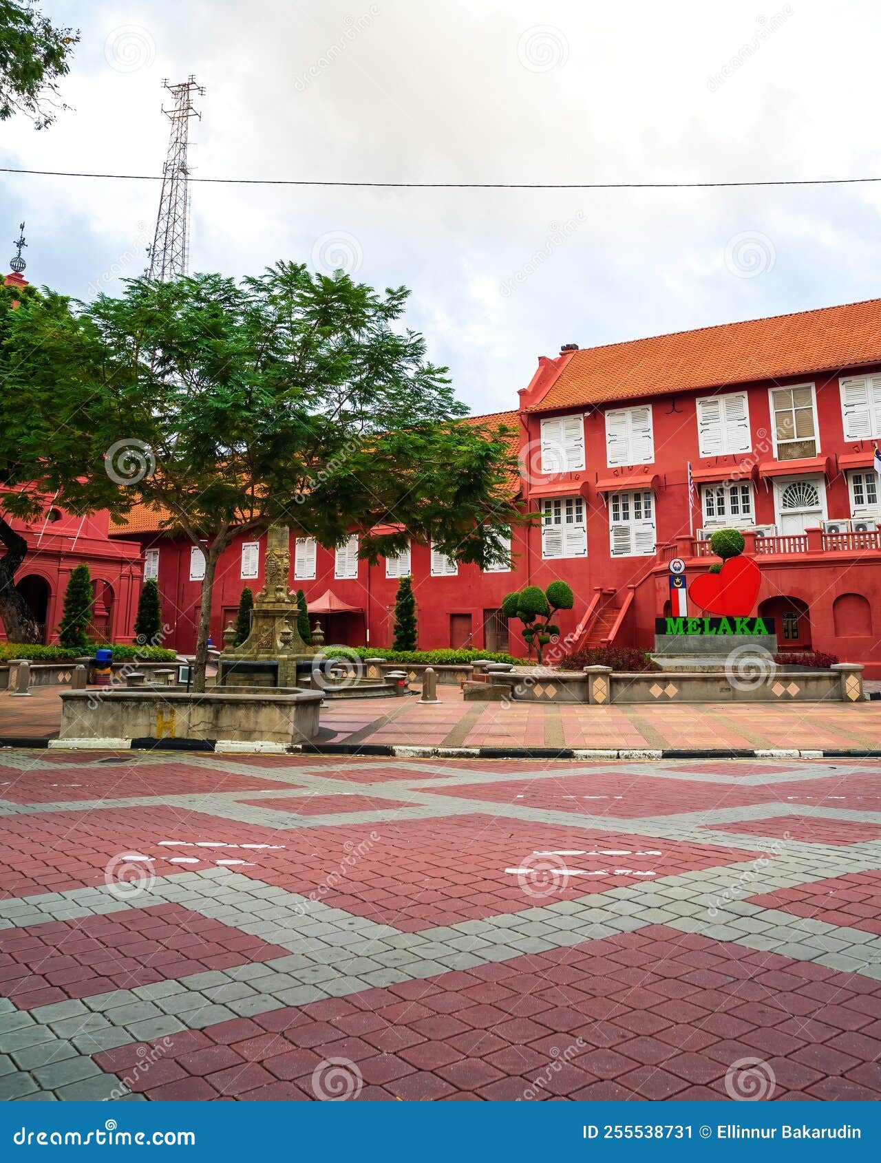 The Oriental Red Building in Melaka, Malacca, Malaysia Stock Image ...