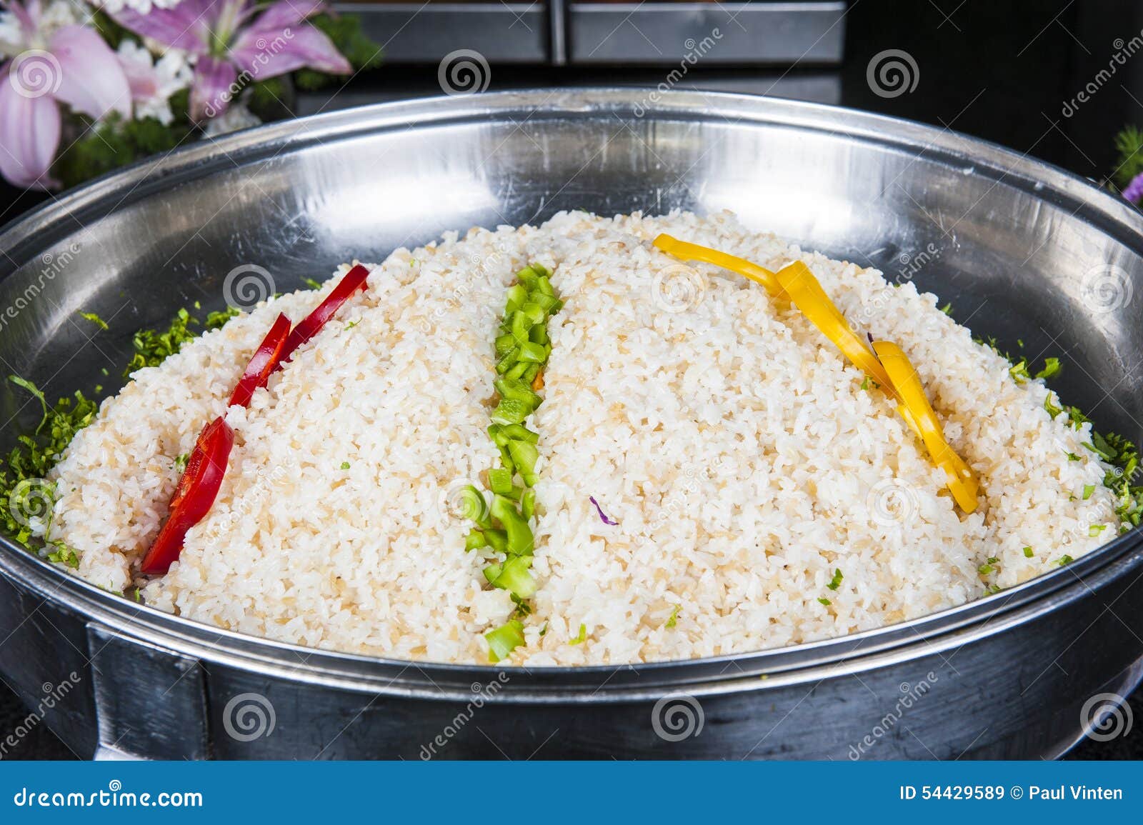 Oriental Rice at a Hotel Restaurant Buffet Stock Image - Image of food ...