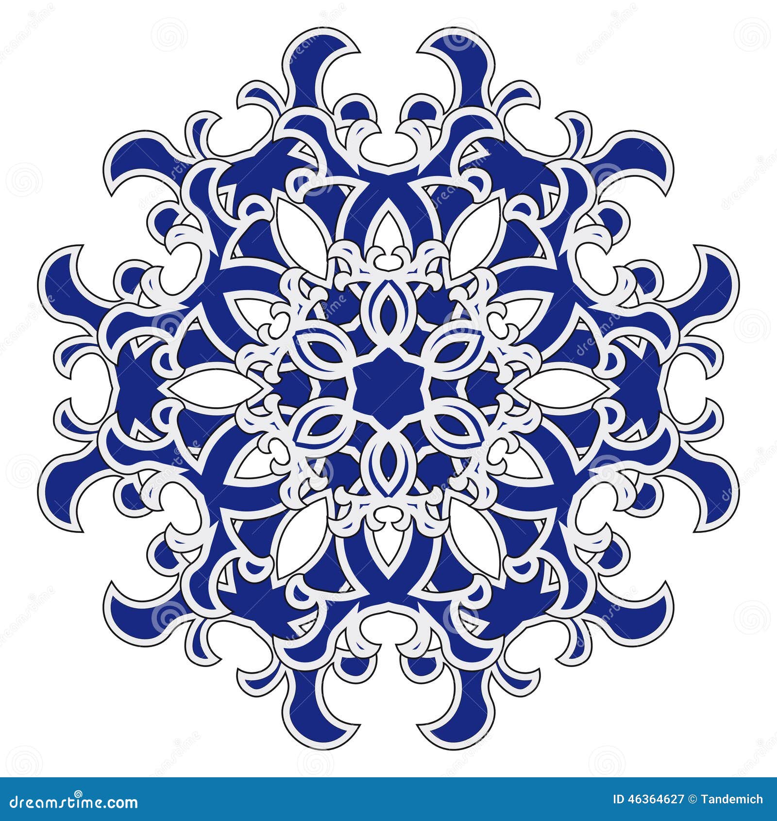 Oriental rosette pattern stock illustration. Illustration of indian ...