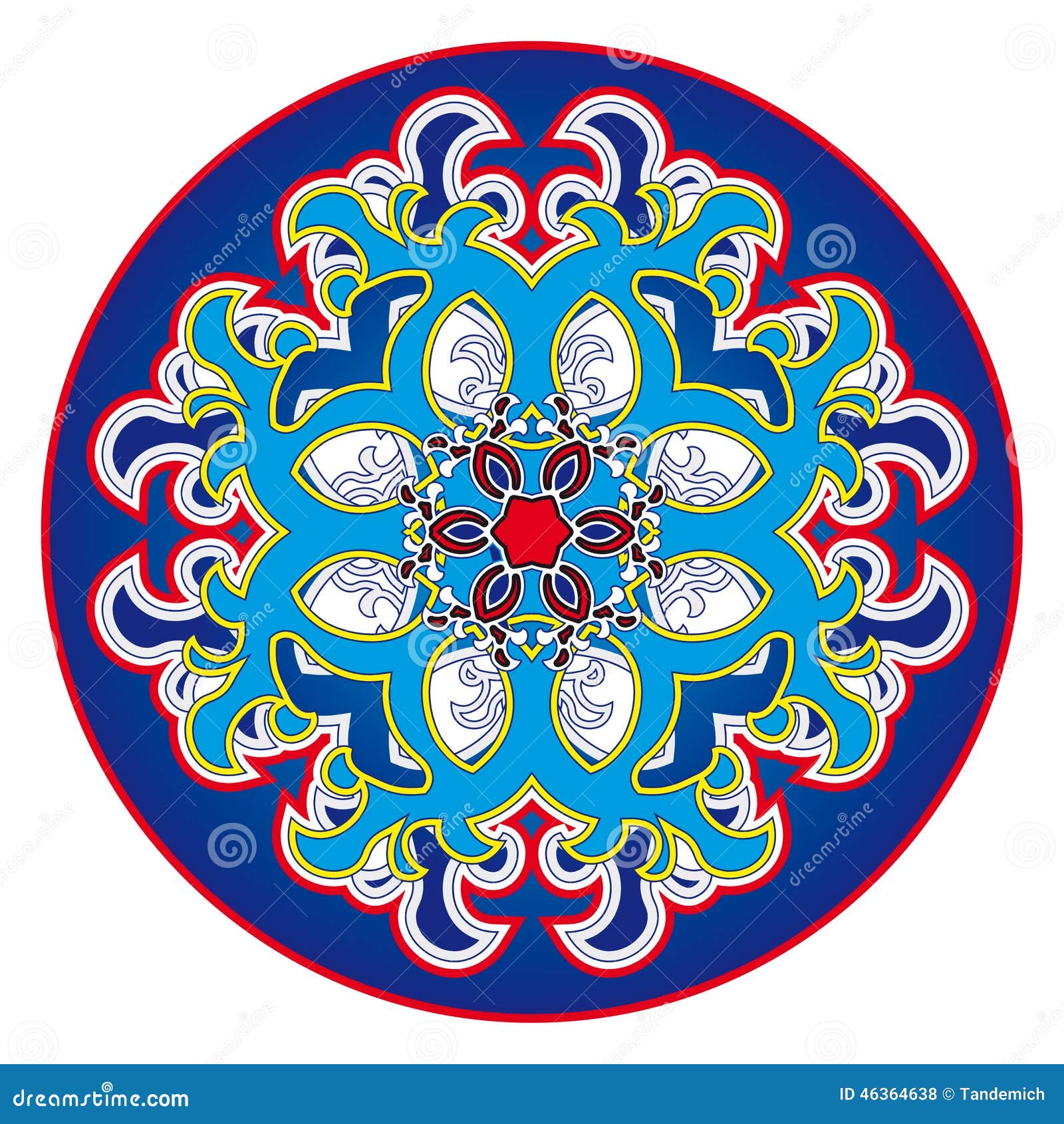 Oriental rosette pattern stock illustration. Illustration of arabic ...