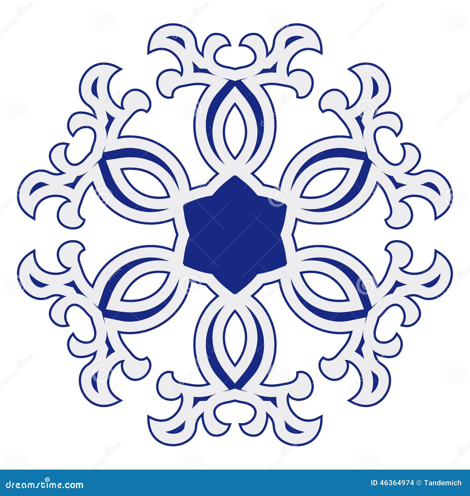 Oriental rosette pattern stock illustration. Illustration of abstract ...