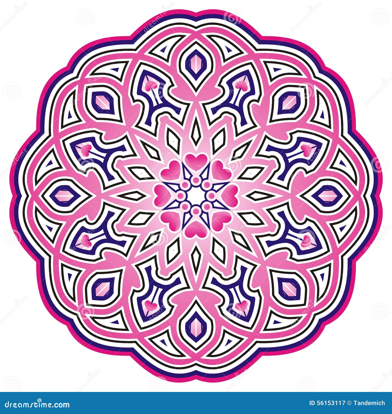 Oriental rosette pattern stock illustration. Illustration of drawing ...