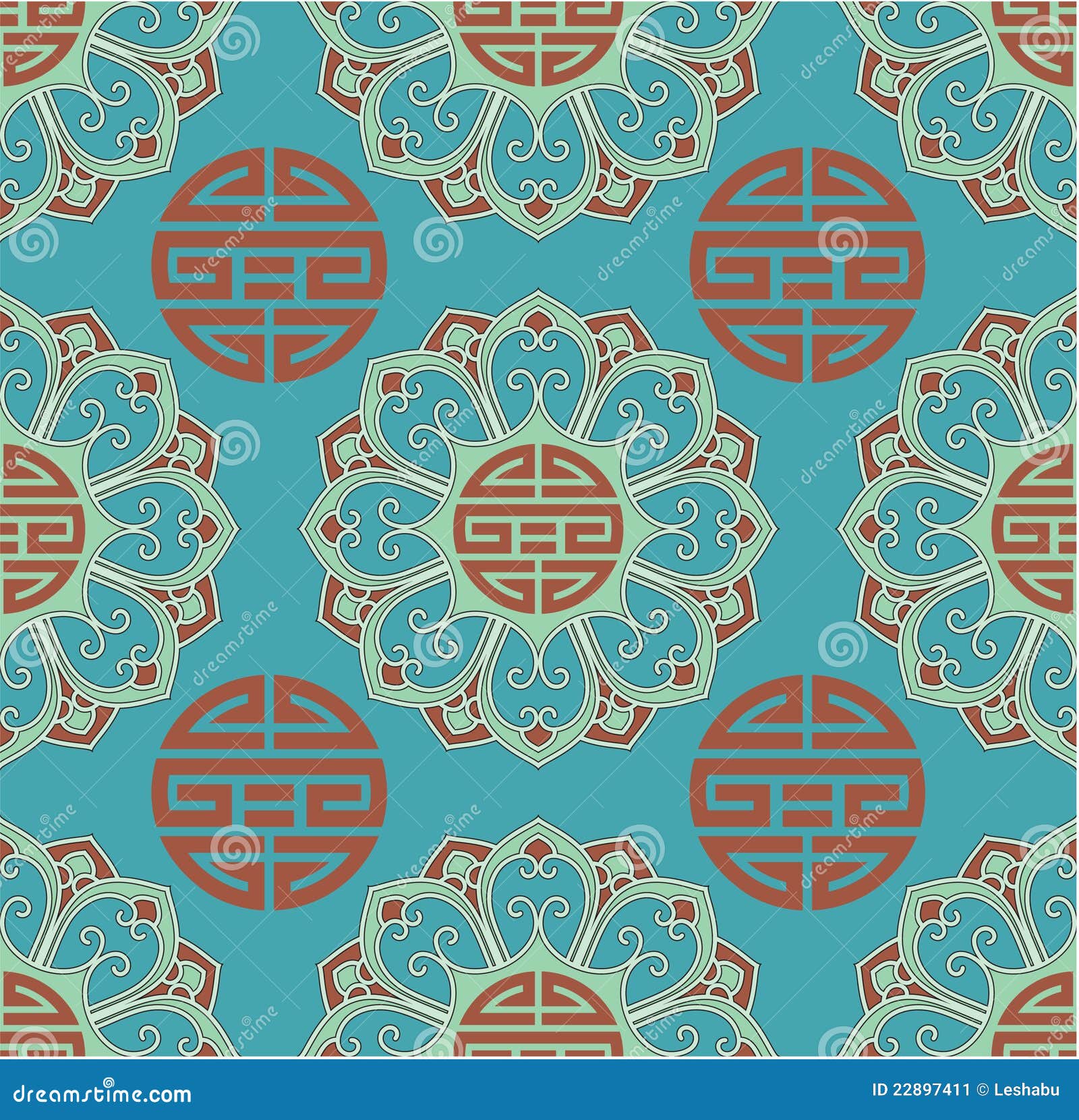 Oriental Seamless Background Stock Vector - Illustration of authentic ...