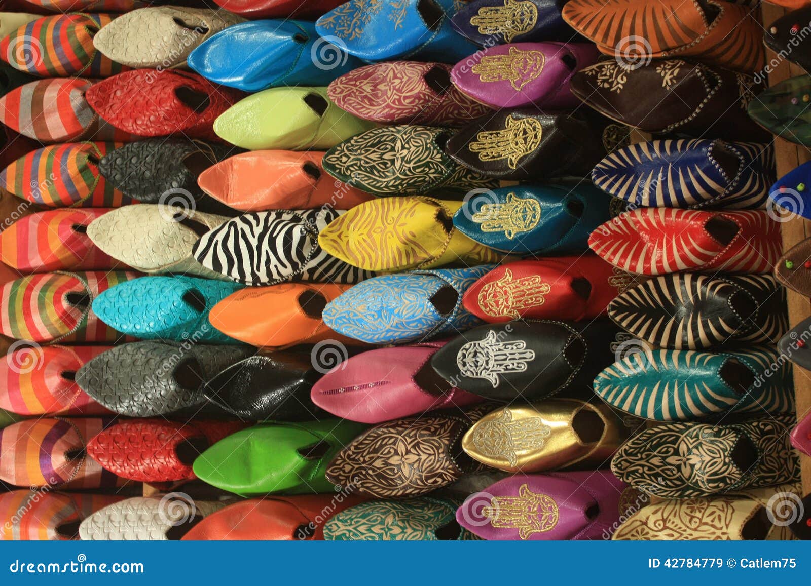 Oriental slippers stock image. Image of africa, marrakech - 42784779