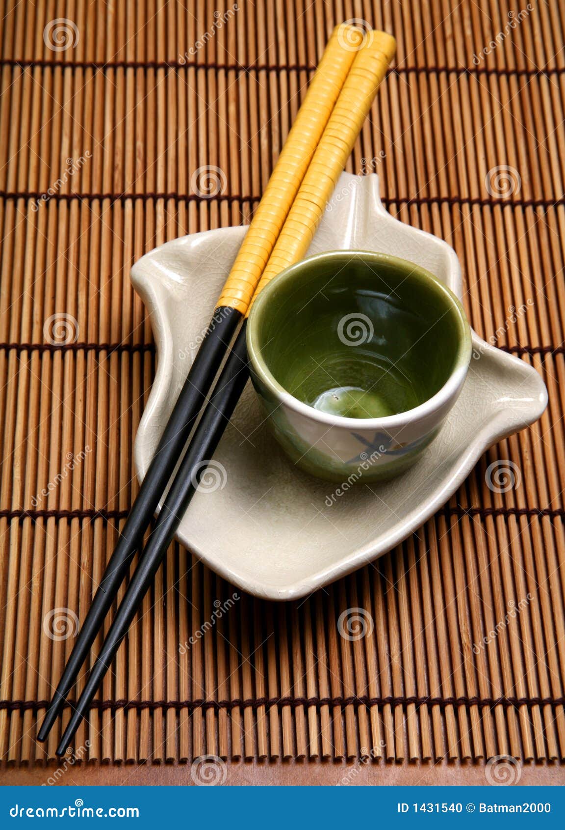 Oriental sticks and plates stock photo. Image of thai - 1431540