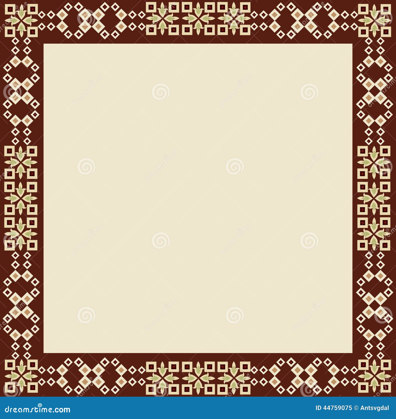 Oriental Style Border and Frame Vector Stock Vector - Illustration of ...