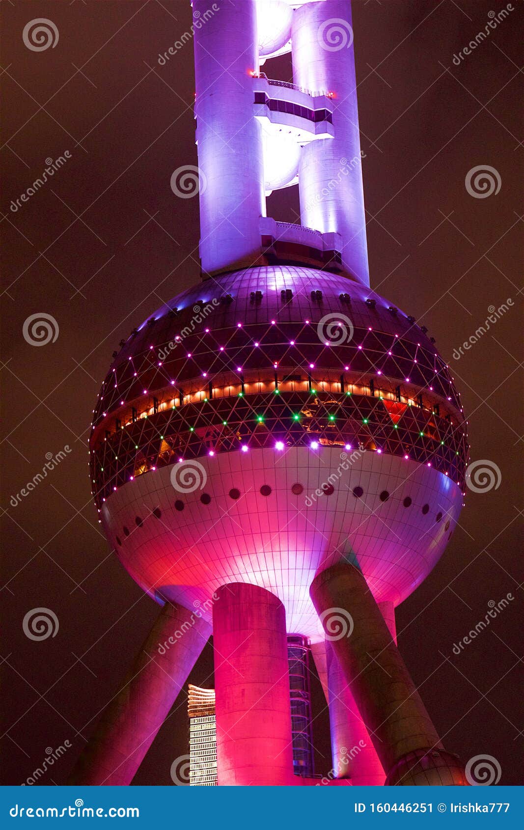 Oriental Tower in Shanghai at Night, China Editorial Photo - Image of ...