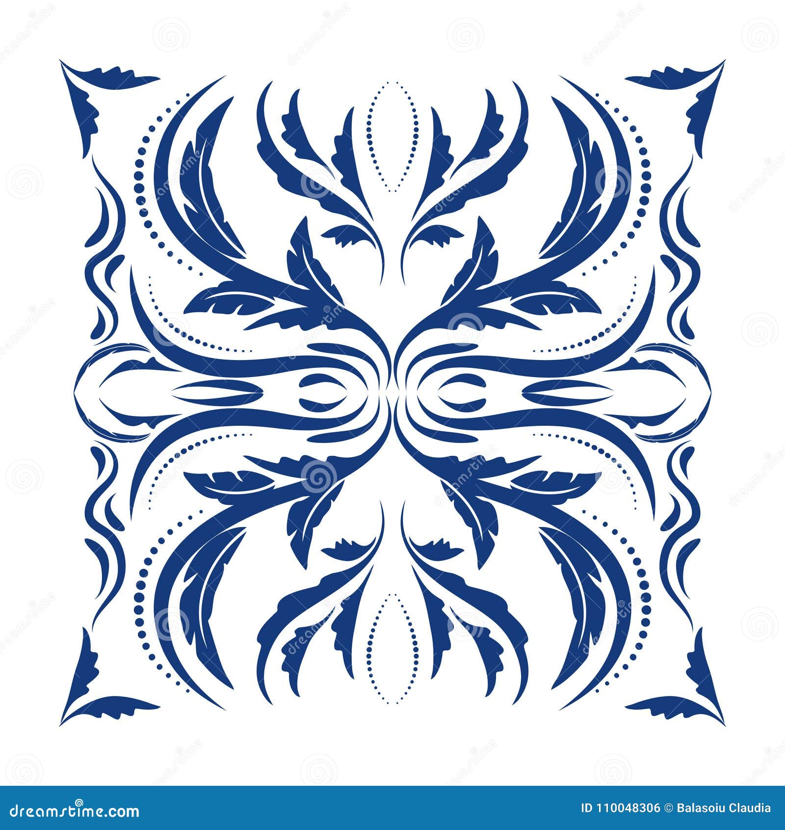 Oriental Vector Square Ornament with Arabesques Elements Stock Vector ...