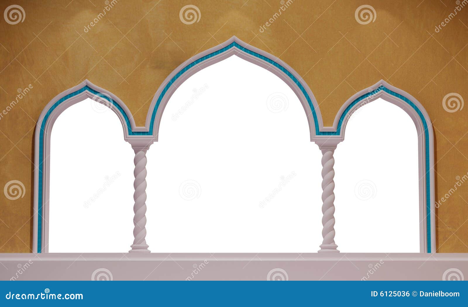 Orientalischer Torbogen stock abbildung. Illustration von spalte - 6125036