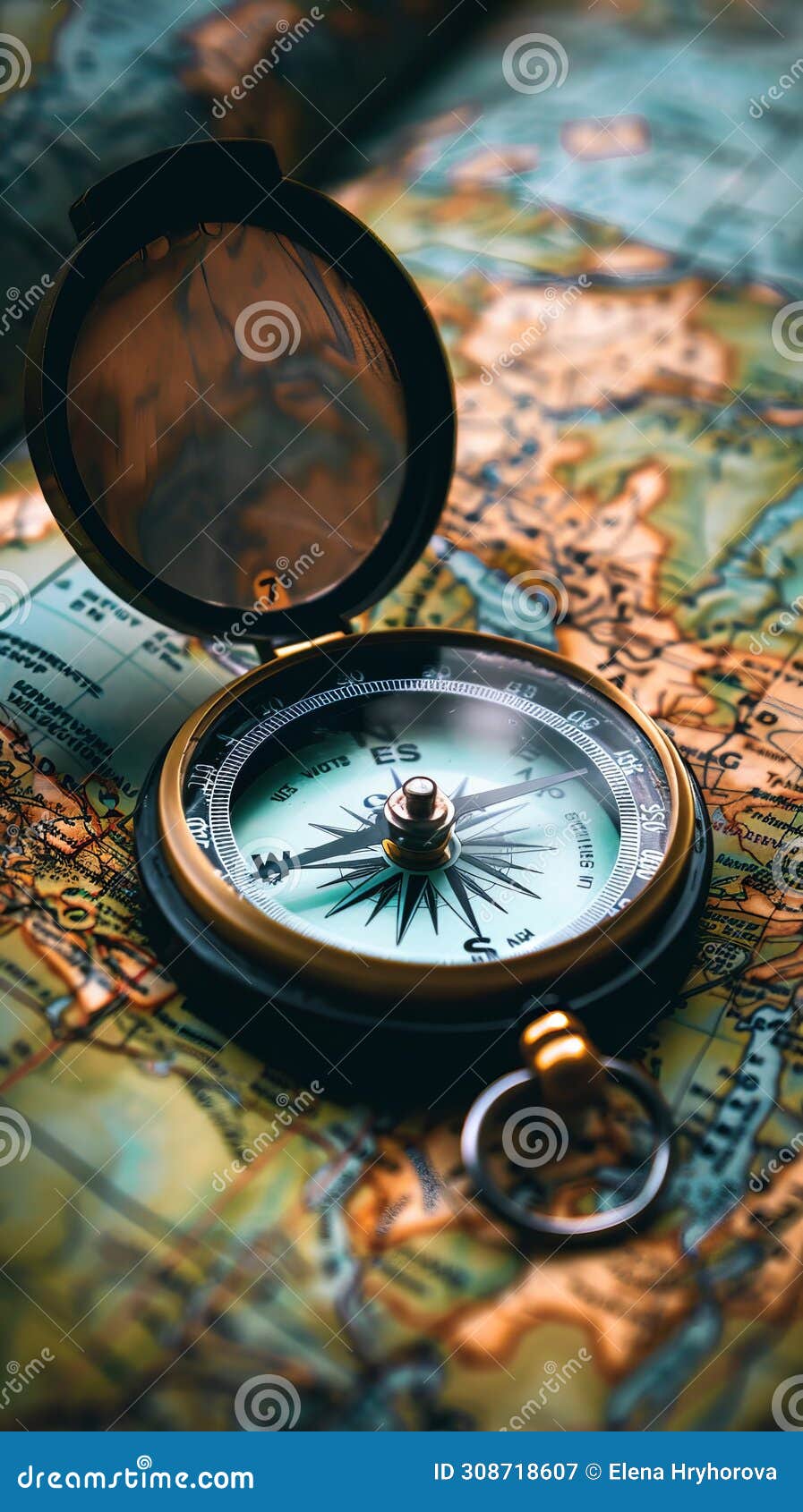 Orientation and City Exploration with an Old-fashioned Compass on a Map ...