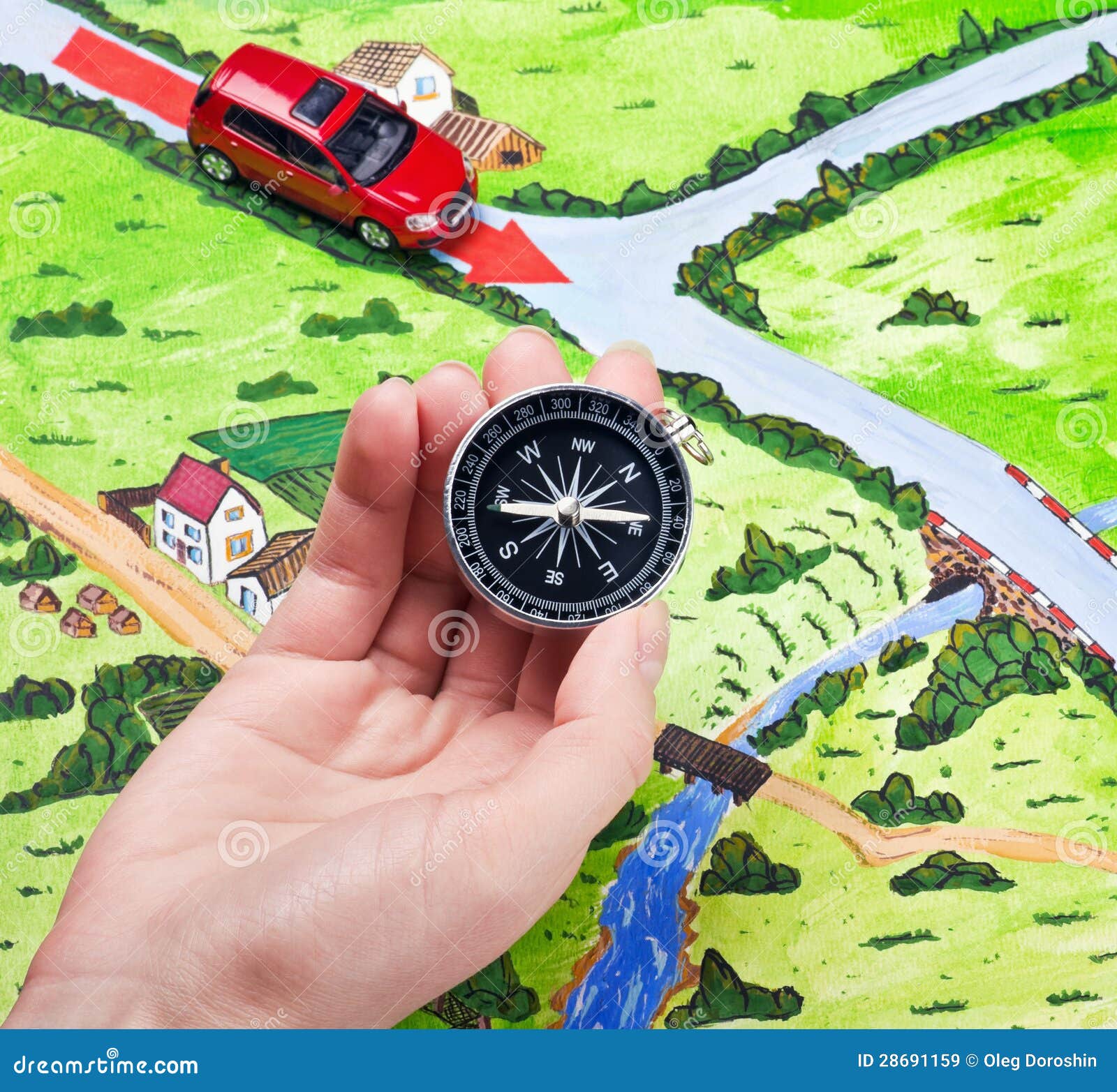 Orientation of the compass stock image. Image of equipment - 28691159