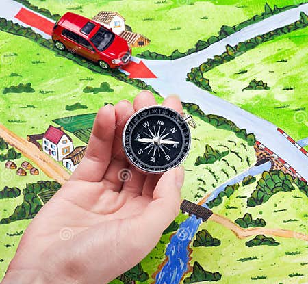 Orientation of the compass stock image. Image of equipment - 28691159