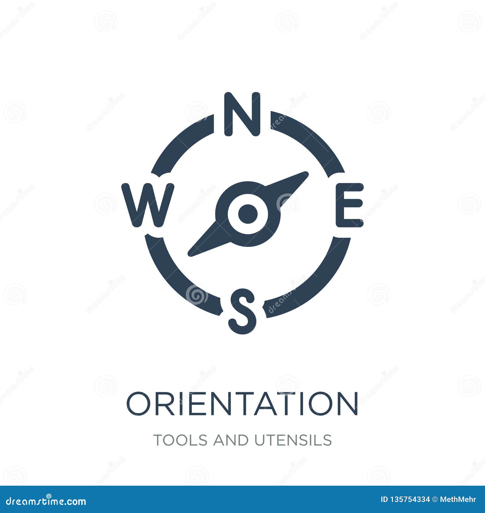 Orientation Compass Icon Vector Isolated On White Background ...