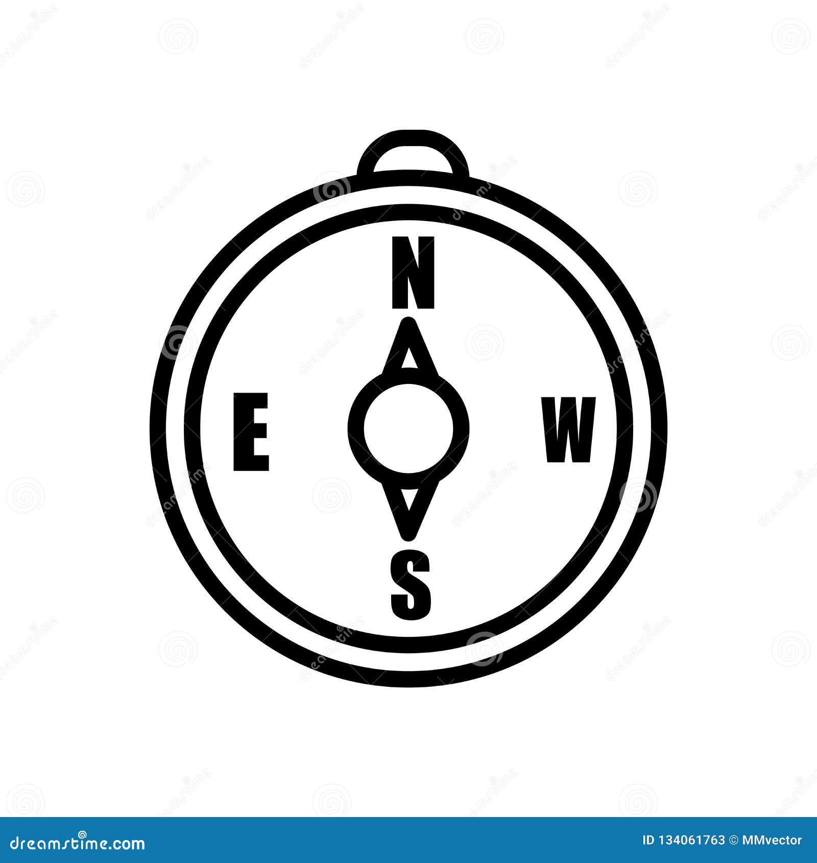 Orientation Compass Icon Vector Isolated On White Background ...