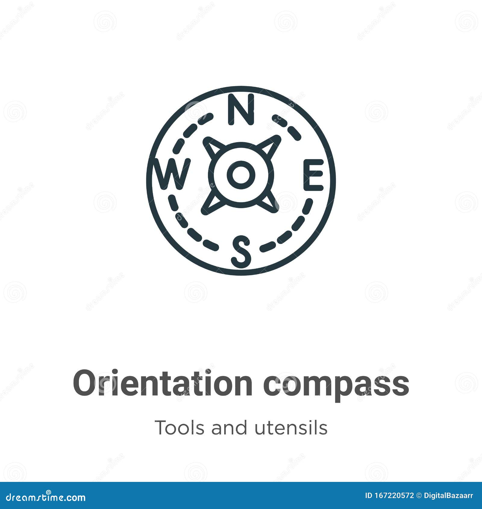 Orientation Compass Icon Vector Isolated On White Background ...