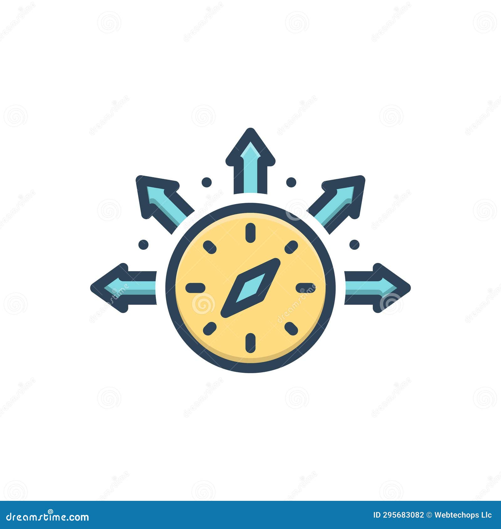 Orientation Compass Vector Icon On White Background. Flat Vector ...