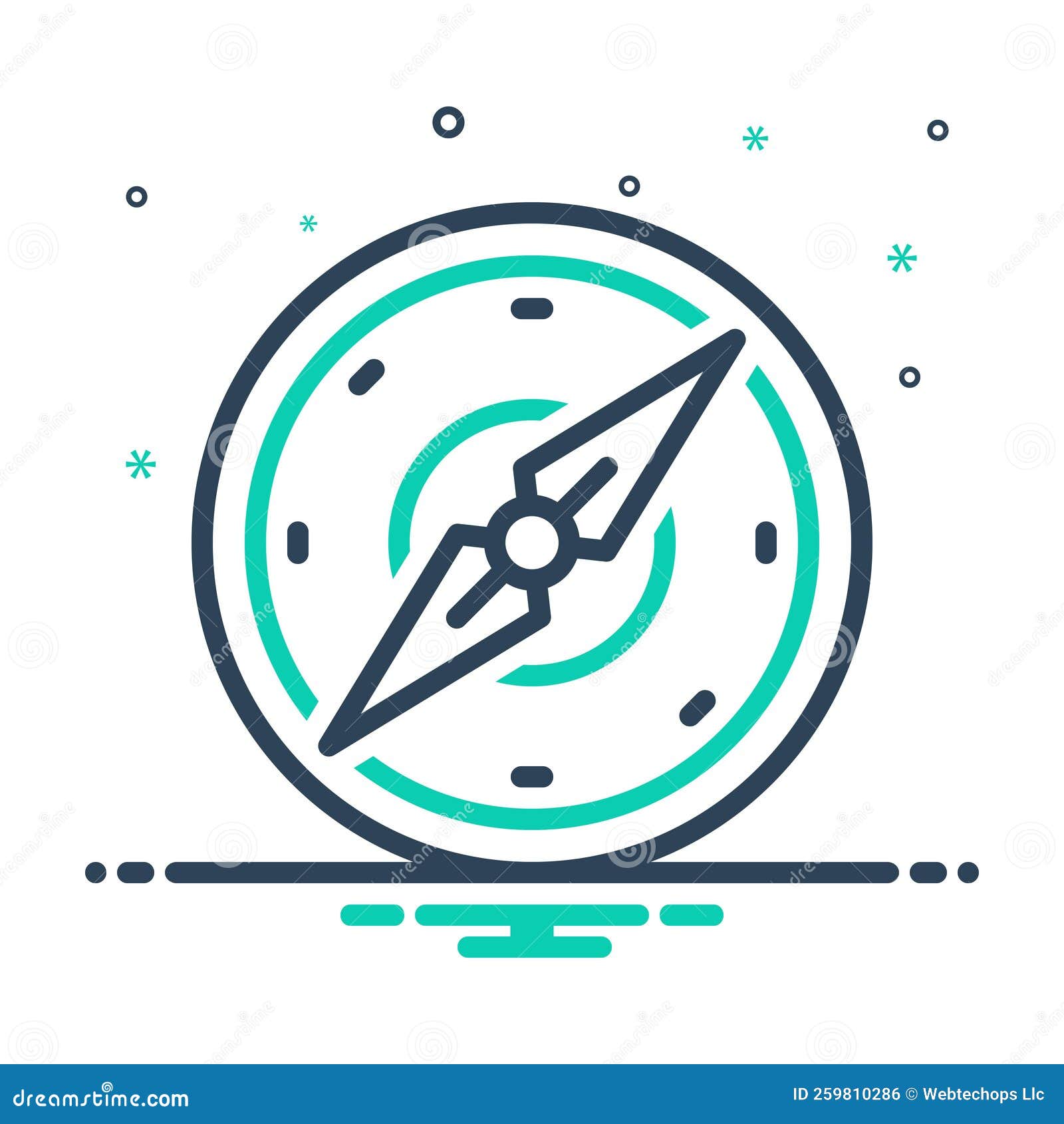 Mix Icon for Orientation, Direction and Location Stock Illustration ...