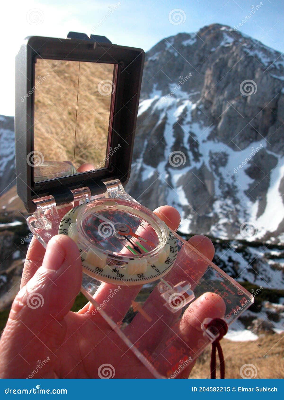 Orientation and Navigation with a Compass Stock Image - Image of ...