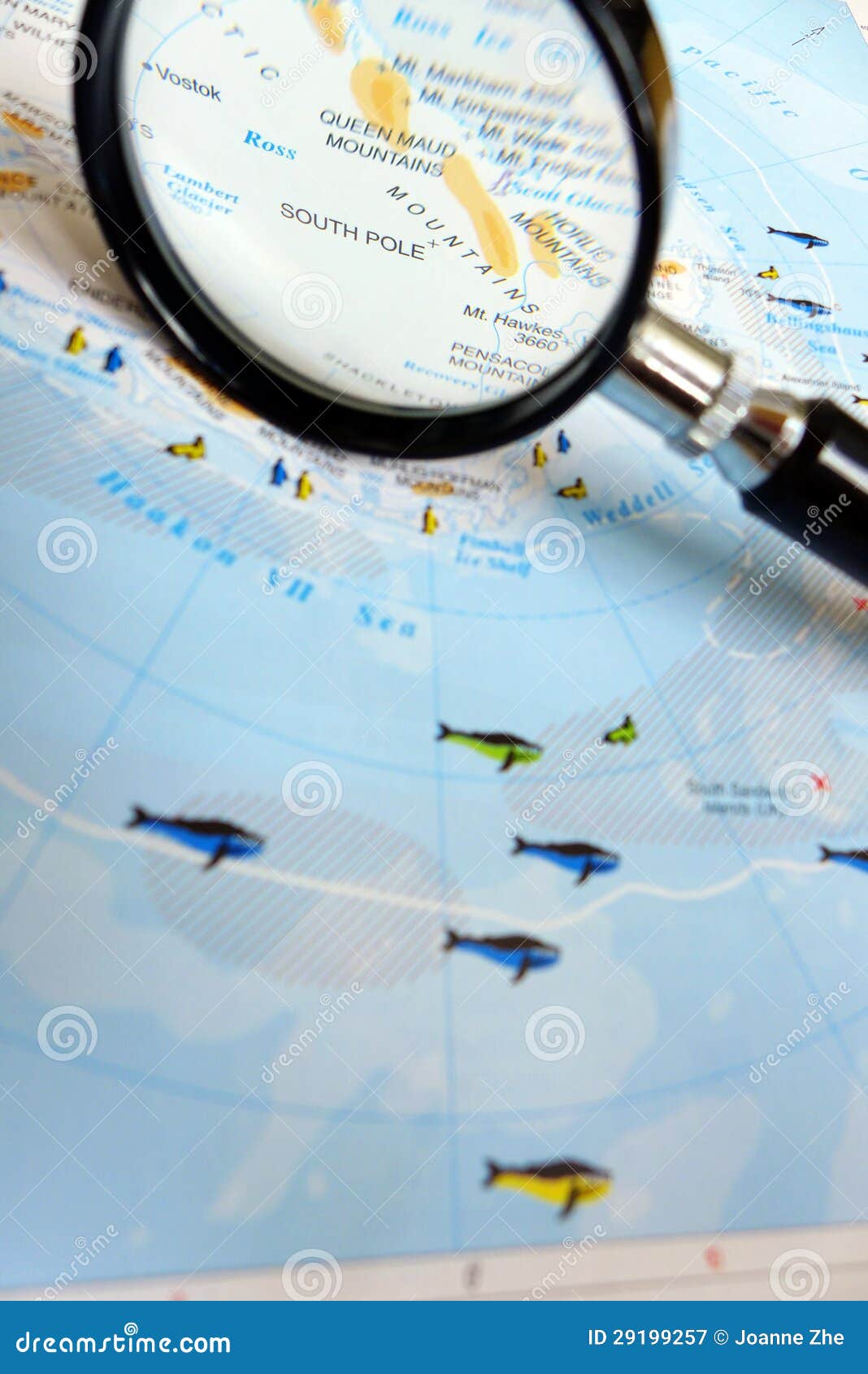 Orientation Sur Le Pôle Du Sud Image stock - Image du géographique ...