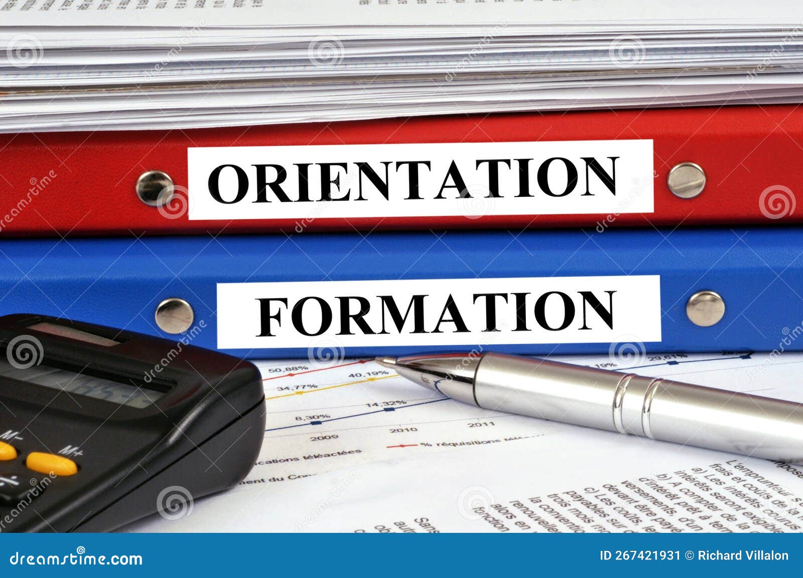 Orientation and Training Folders Stacked on a Desk Stock Image - Image ... Orientation and Training Folders Stacked on a Desk Stock Image - Image ...