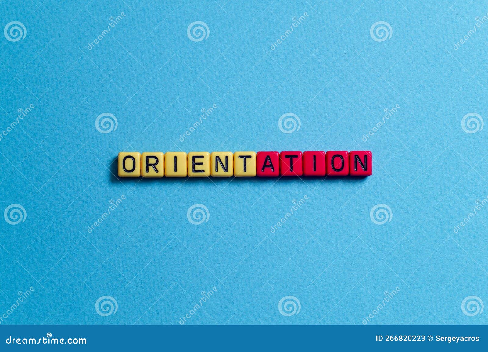 Orientation - Word Concept on Cubes, Text Stock Image - Image of text ...