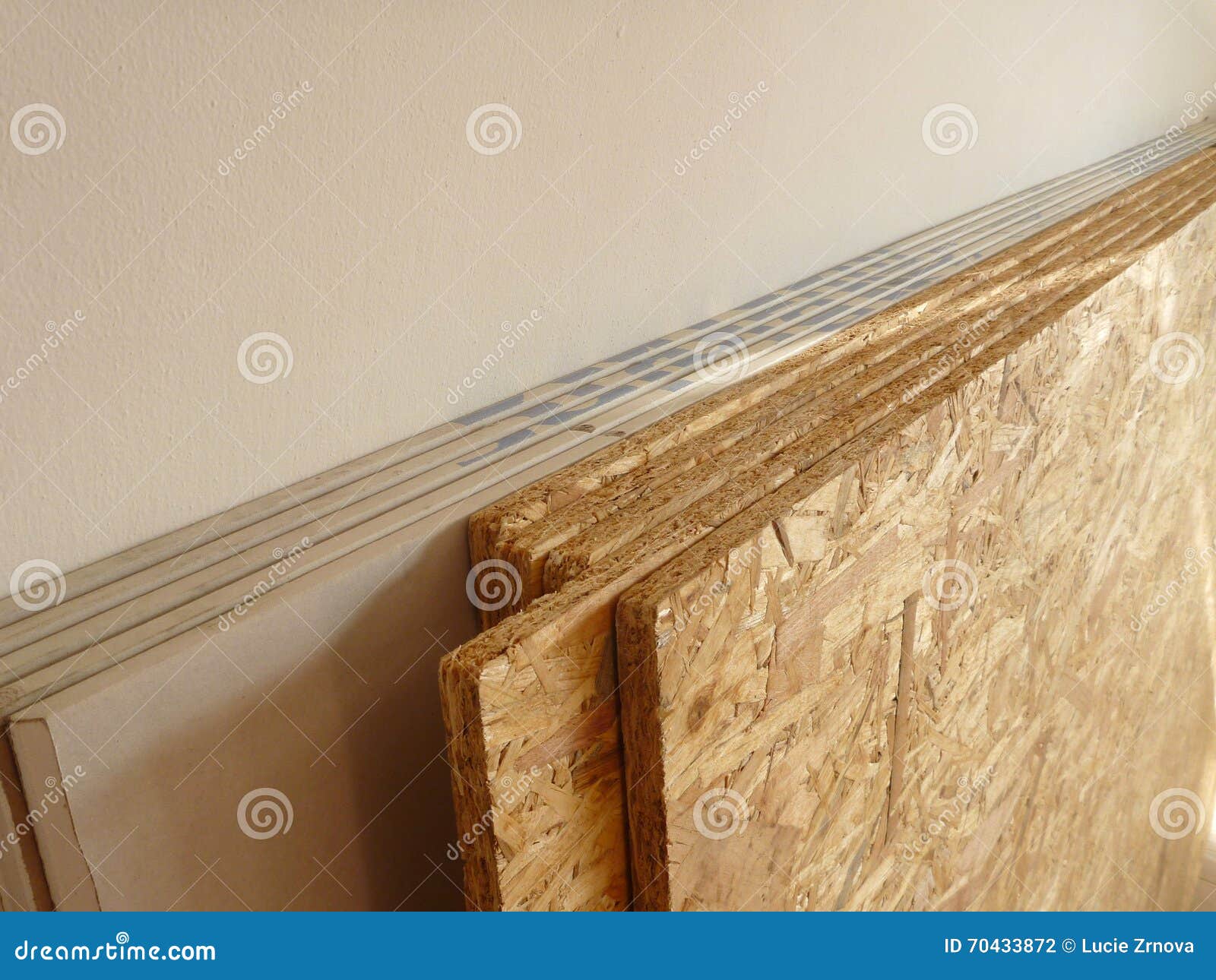 Oriented Strand Board and Plaster Board Prepared for Construction Stock ...