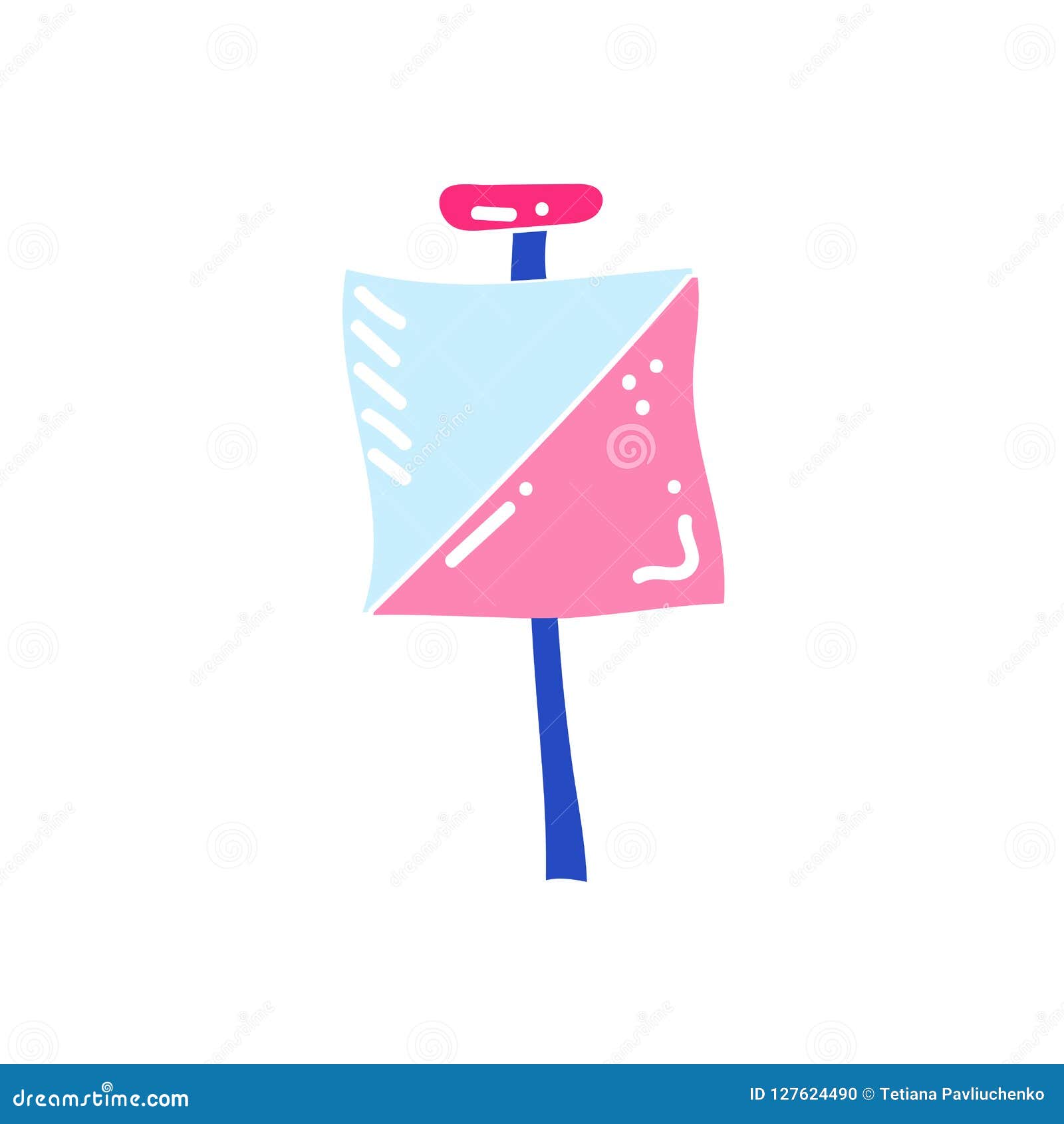 Orienteering Control Flag Icon Of 3 Types Color, Black And White ...