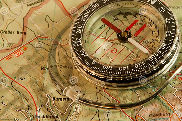 Orienteering: Map and Compass Stock Image - Image of orientation ...
