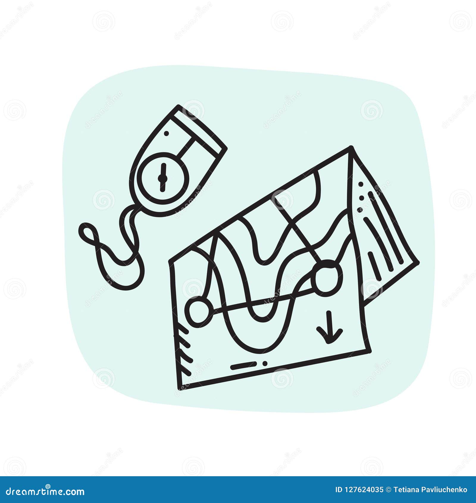 Orienteering Sport Equipment. Vector Illustration Stock Vector ...