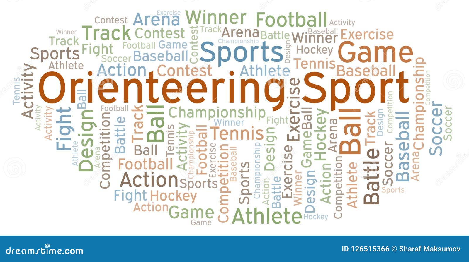 Orienteering Sport Word Cloud. Stock Illustration - Illustration of ...