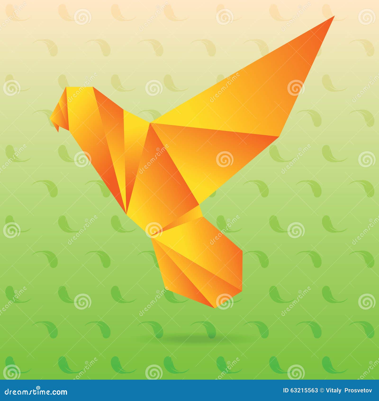 Origâmi Amarelo Do Periquito Ilustração do Vetor - Ilustração de amor ...