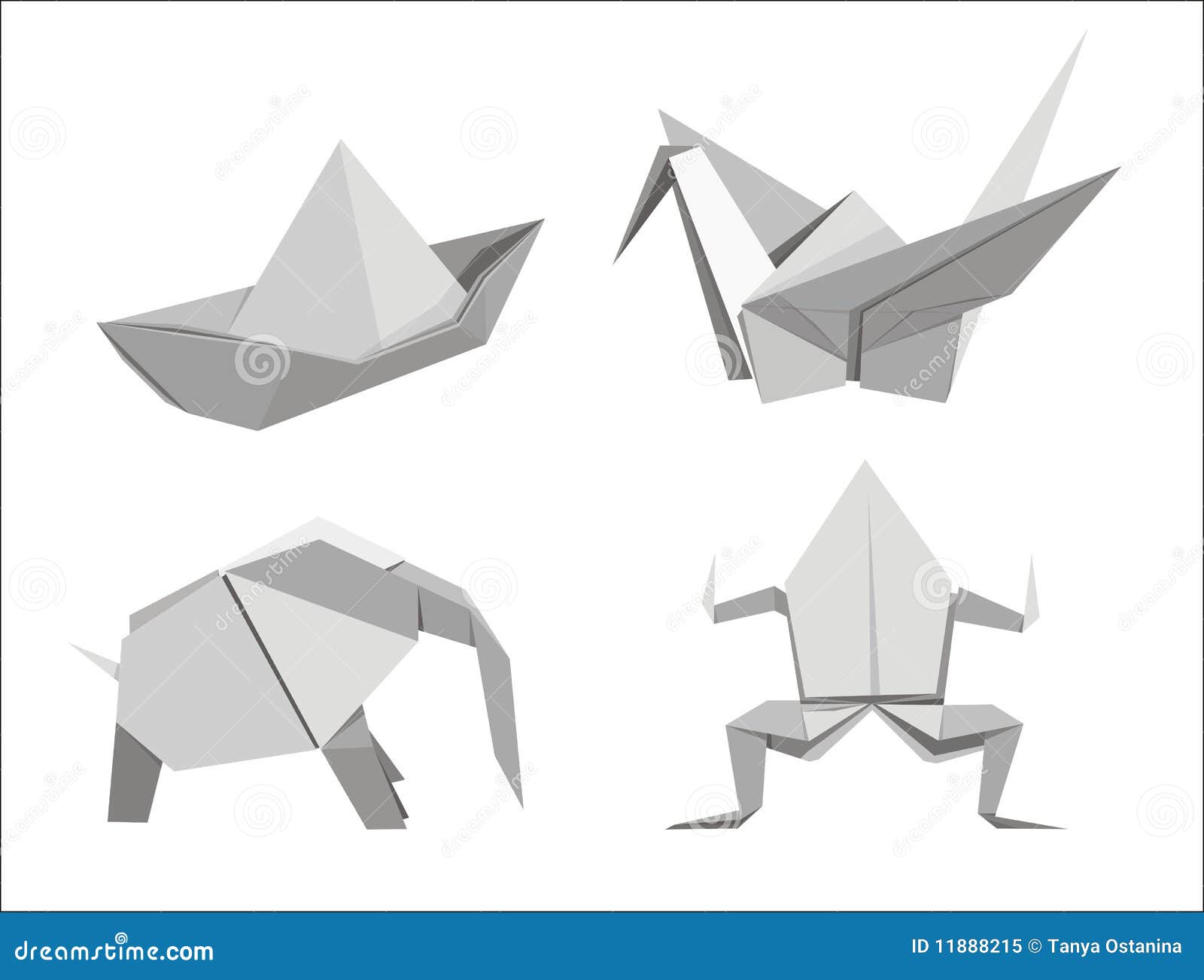 Origami Cartoon Vector | CartoonDealer.com #11888215