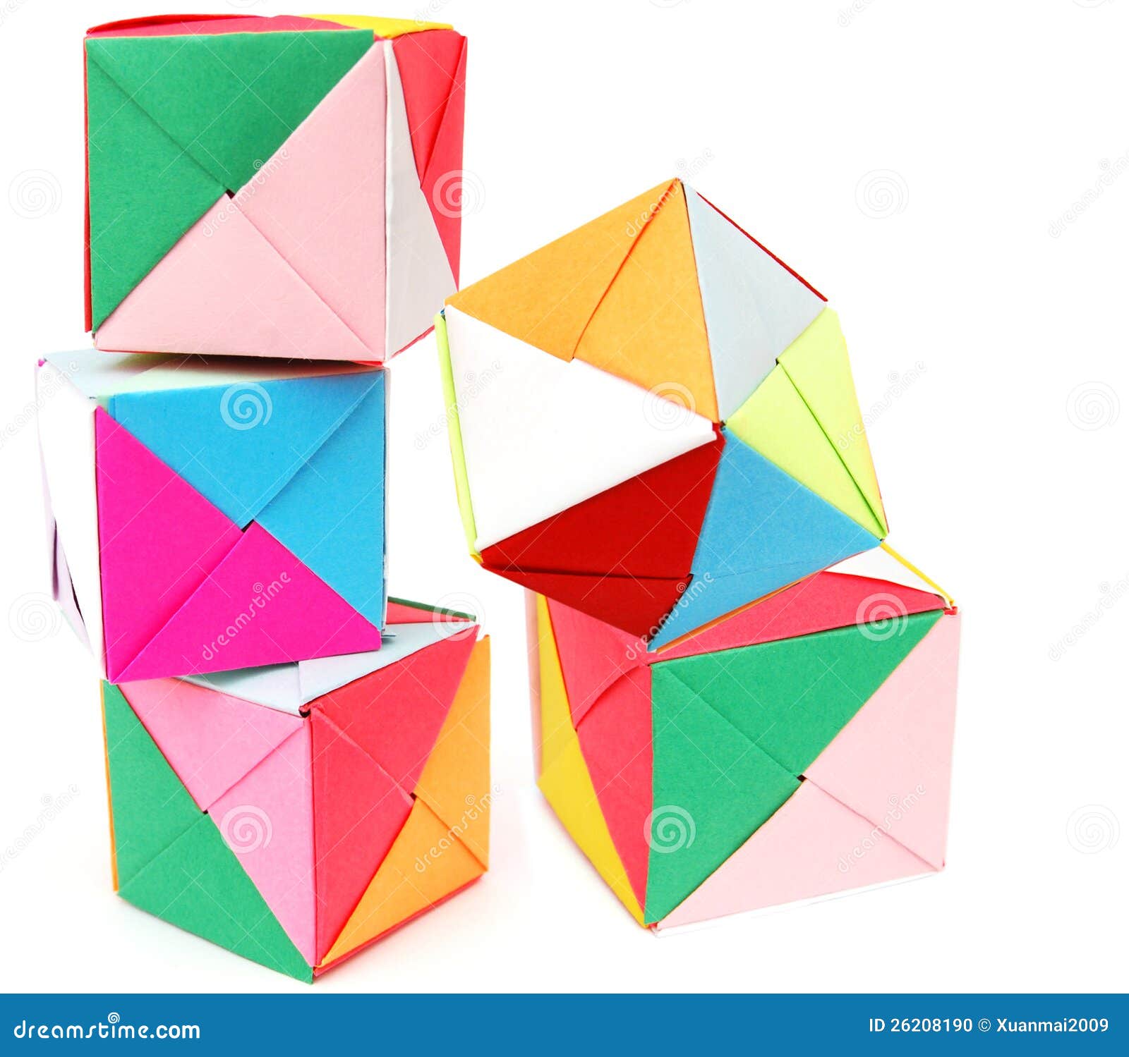 Origami stock photo. Image of cube, stacking, playful - 26208190