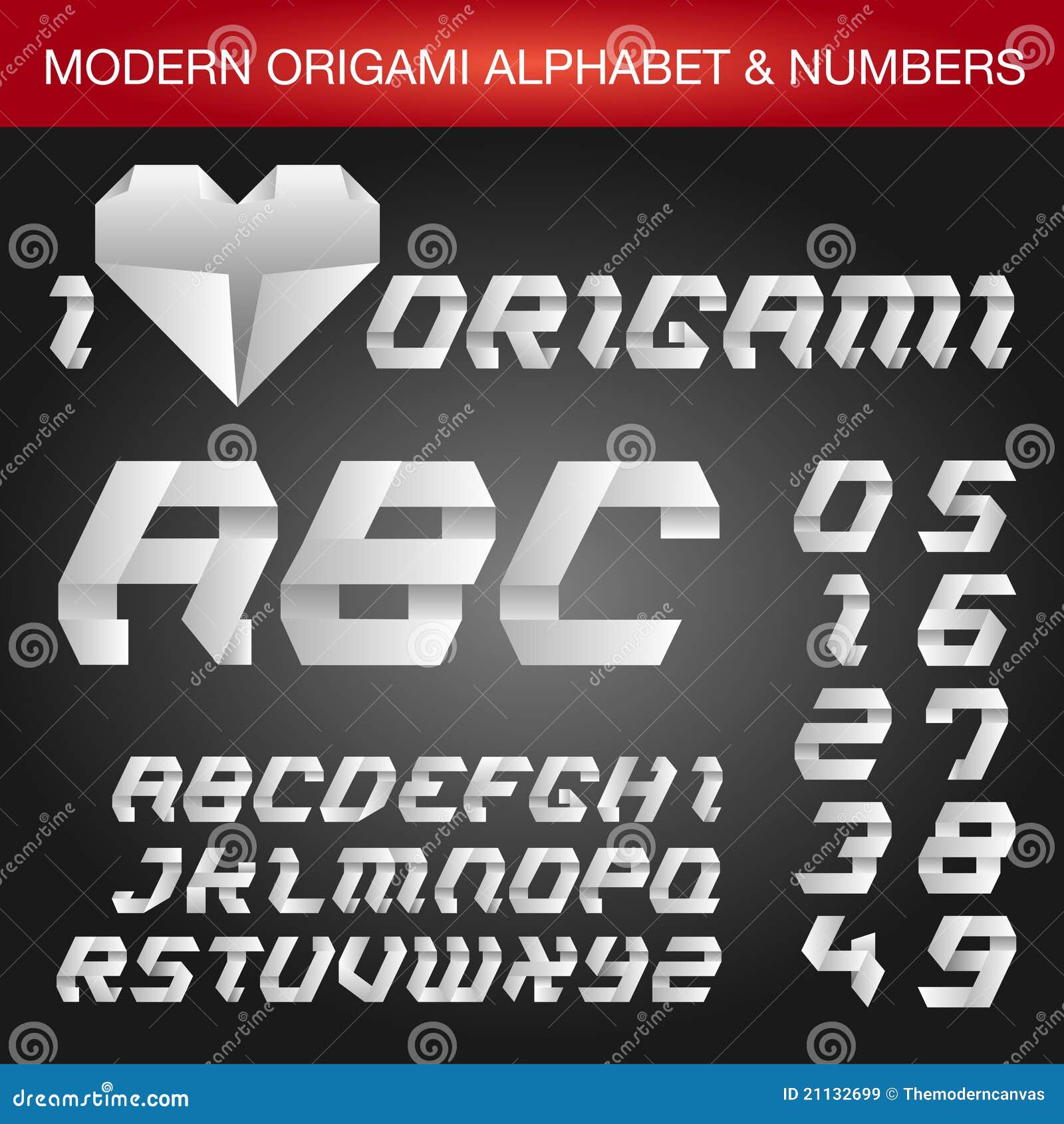 Origami Alphabet Letters Recycled Paper Craft Royalty-Free Stock Image ...