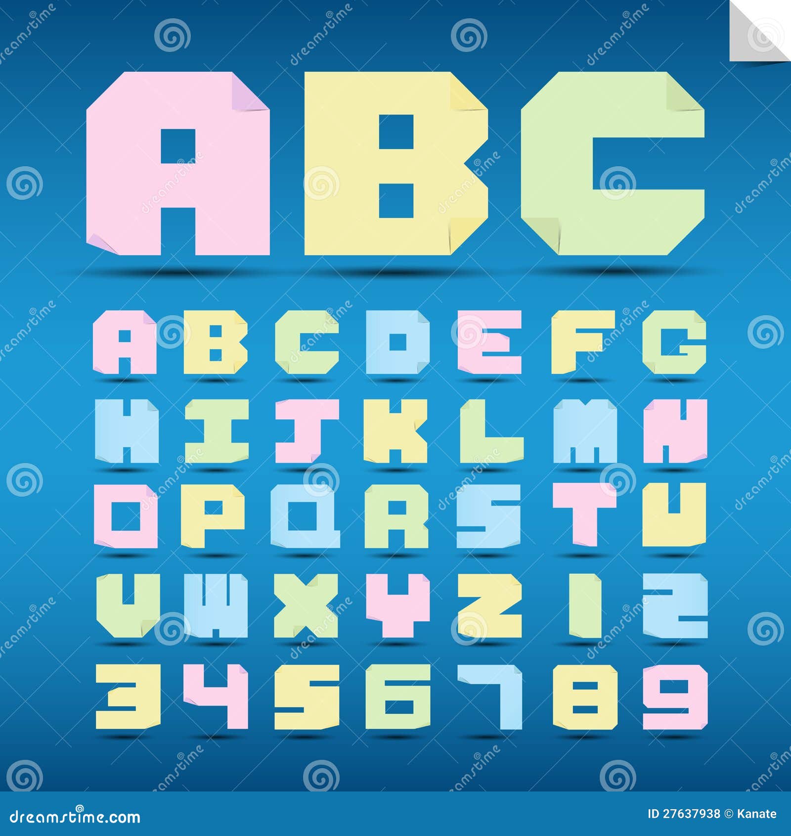 Origami Alphabet Letters Recycled Paper Craft Royalty-Free Stock Image ...