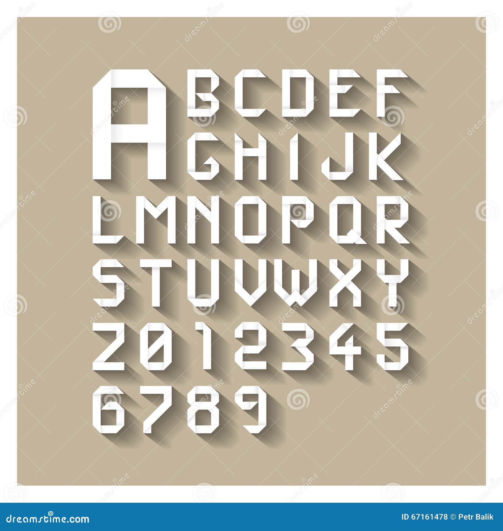 Origami alphabet stock vector. Illustration of caligraphic - 67161478