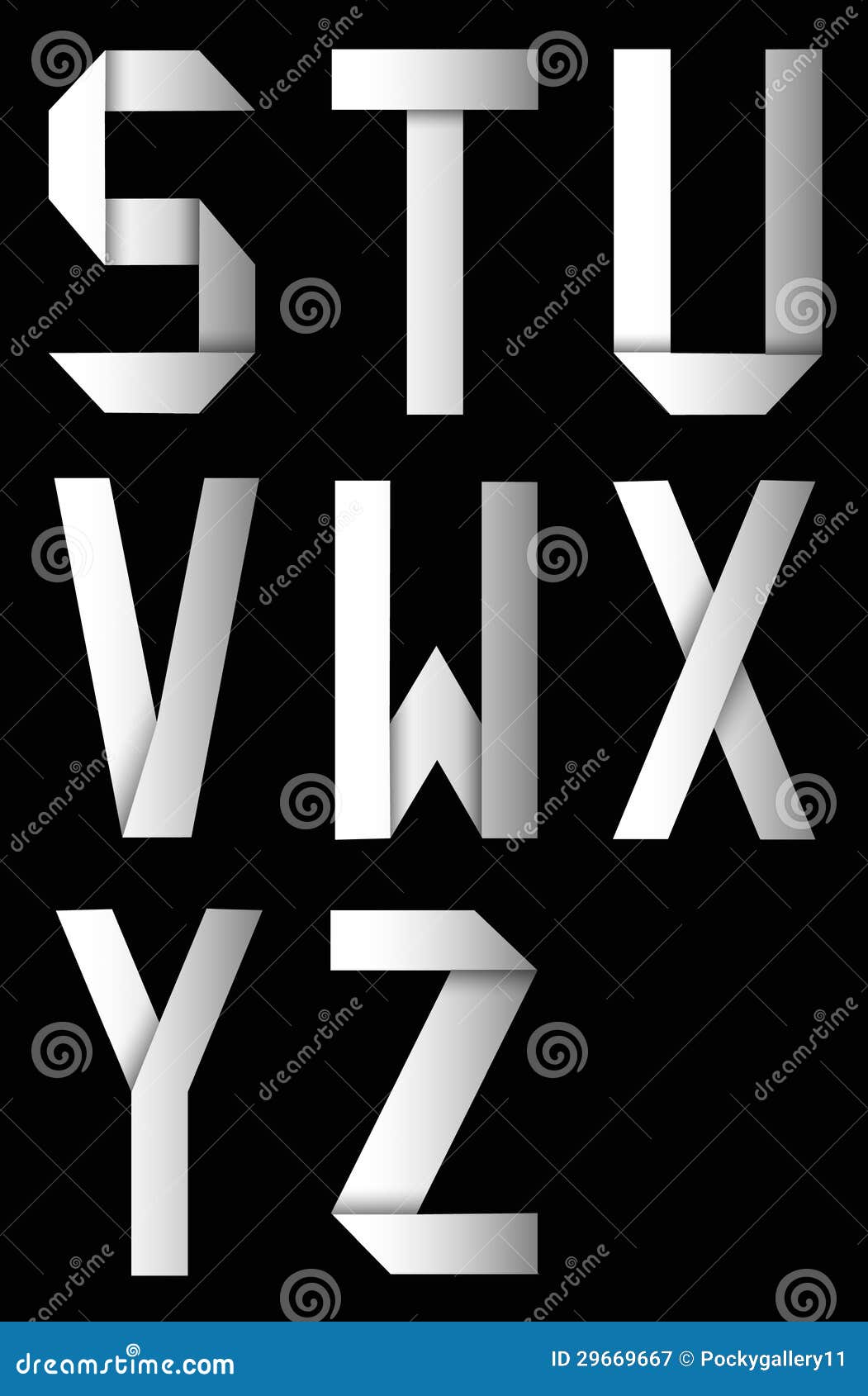 Origami Alphabet Paper Letter Stock Vector - Illustration of attachment ...